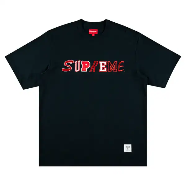 Supreme Collage Logo Short-sleeve Top 'navy - Blue | Editorialist