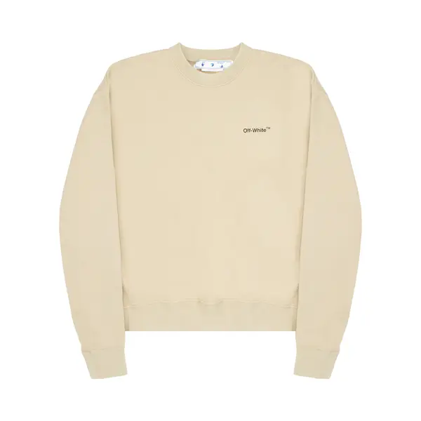 Off-White Caravag Arrow Over Crewneck 'dark Sand/black
