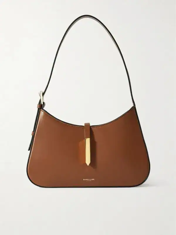 Demellier Net Sustain Tokyo Suede And Leather Shoulder Bag - Brown