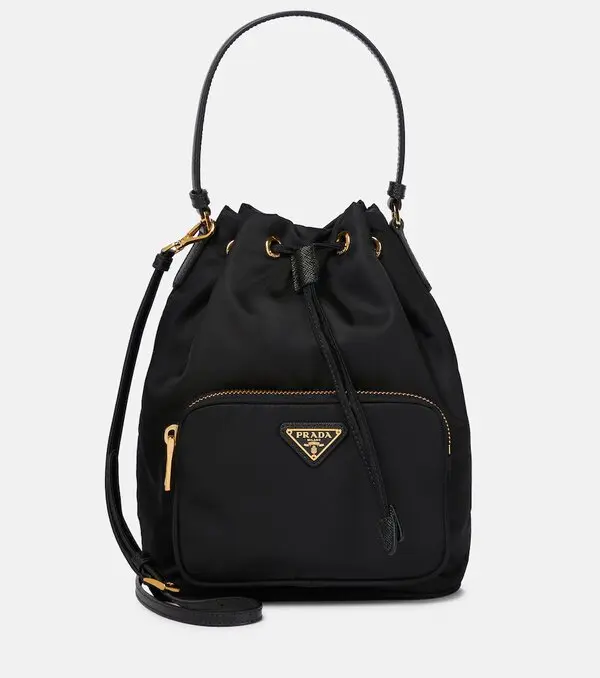 Prada Duet Small Re-nylon Bucket Bag - Black