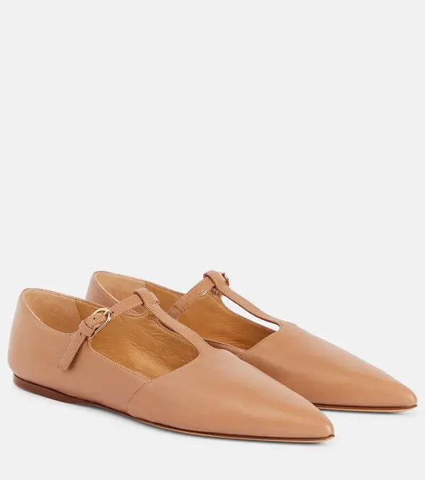 Gabriela Hearst Lola Leather Ballet Flats - Brown