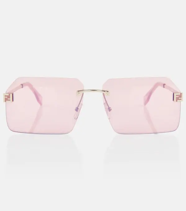 Fendi Sky Square Sunglasses Pink Editorialist