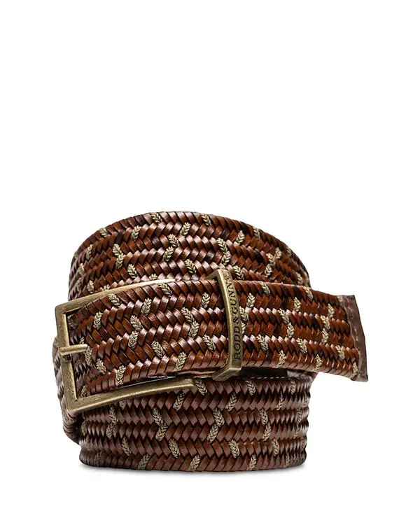 Rodd & Gunn Stratford Stretch Woven Belt - Cognac/taupe
