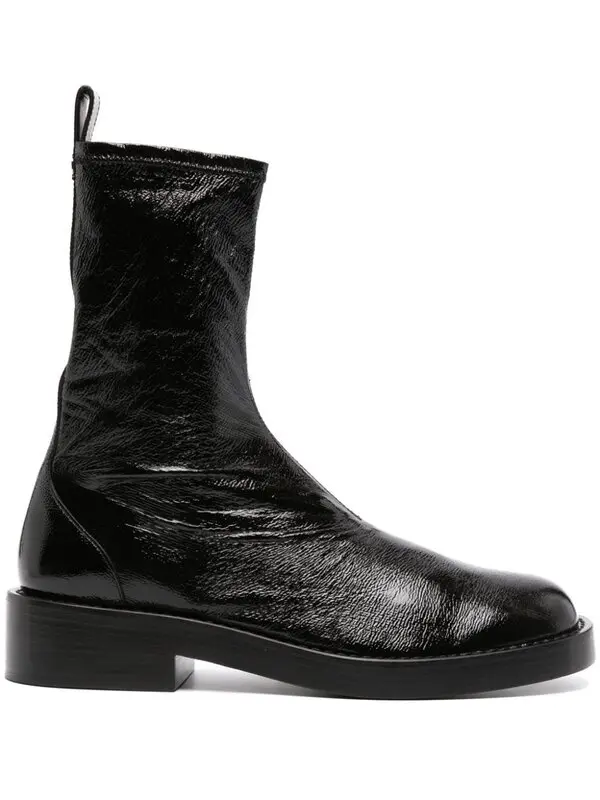COURREGES Logo-patch Cracked-effect Boots