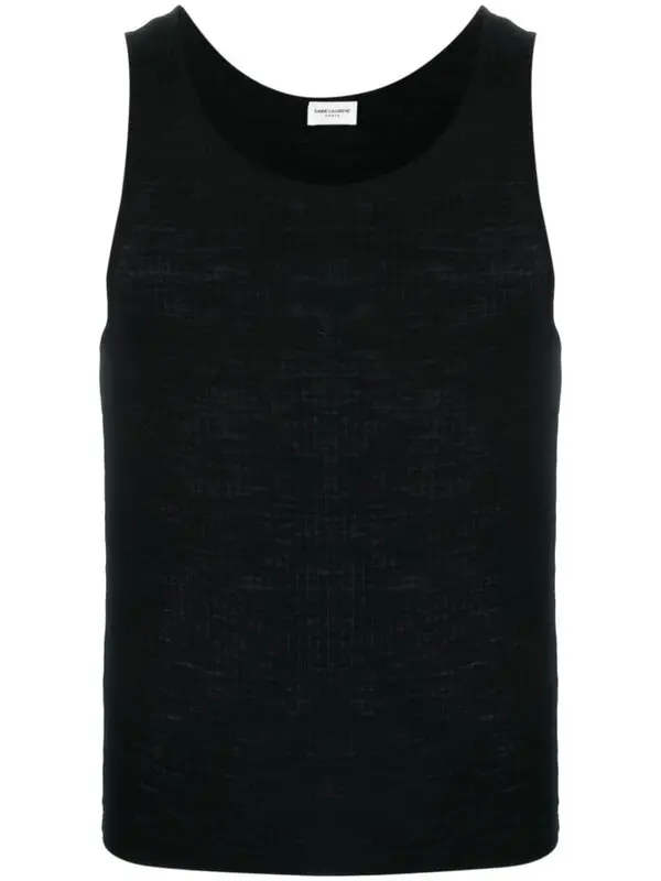 Saint Laurent Logo-embroidered Tank Top