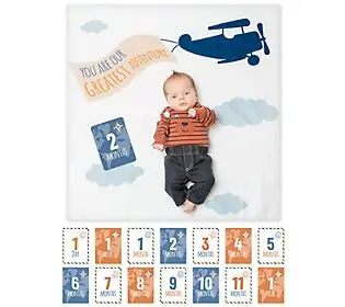LULUJO Baby's First Year Blanket And Card Set