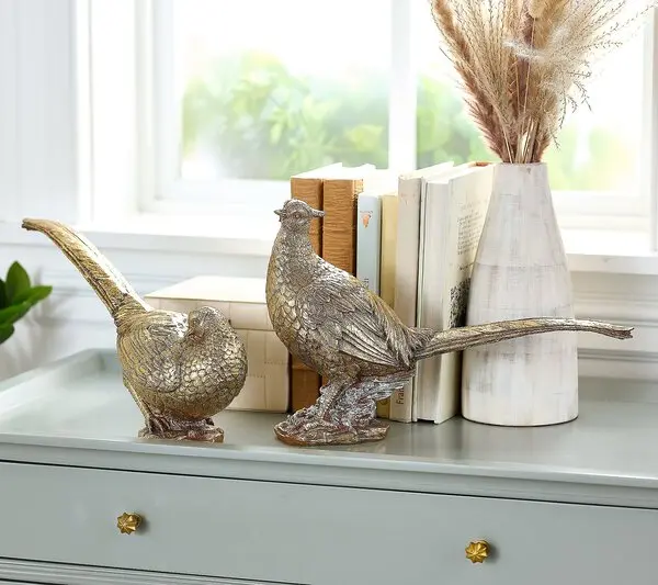 VALERIE PARR HILL 2-piece Pheasant Figures Valerie