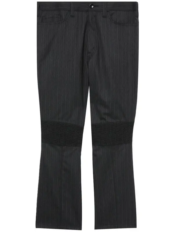 Junya Watanabe Smocked Panel Flared Cropped Trousers
