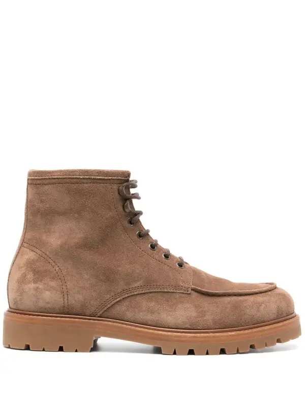 Brunello Cucinelli Suede Lace-up Ankle Boots