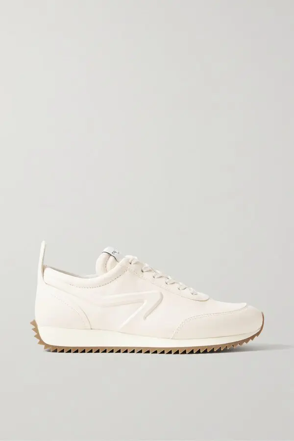 Rag Bone Retro Runner Leather Sneakers Off-White Editorialist