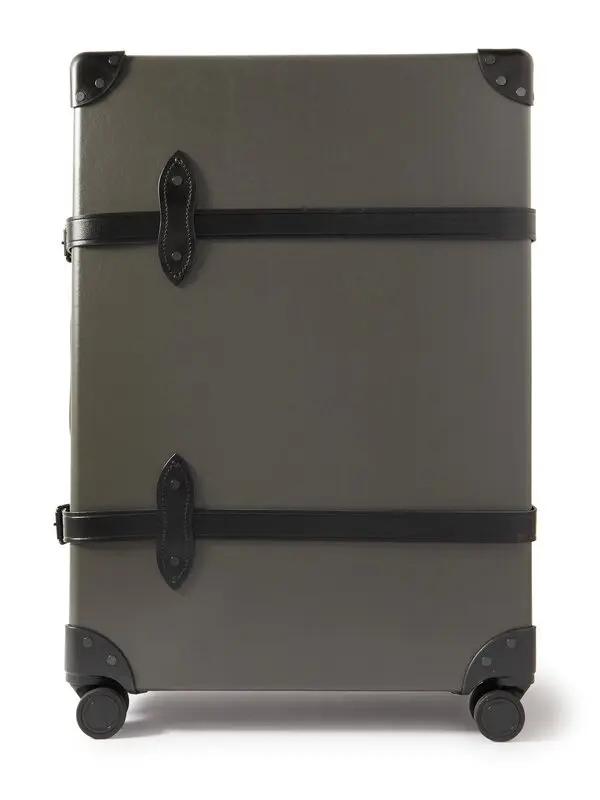 GLOBE-TROTTER Centenary 30" Leather-trimmed Suitcase - Gray