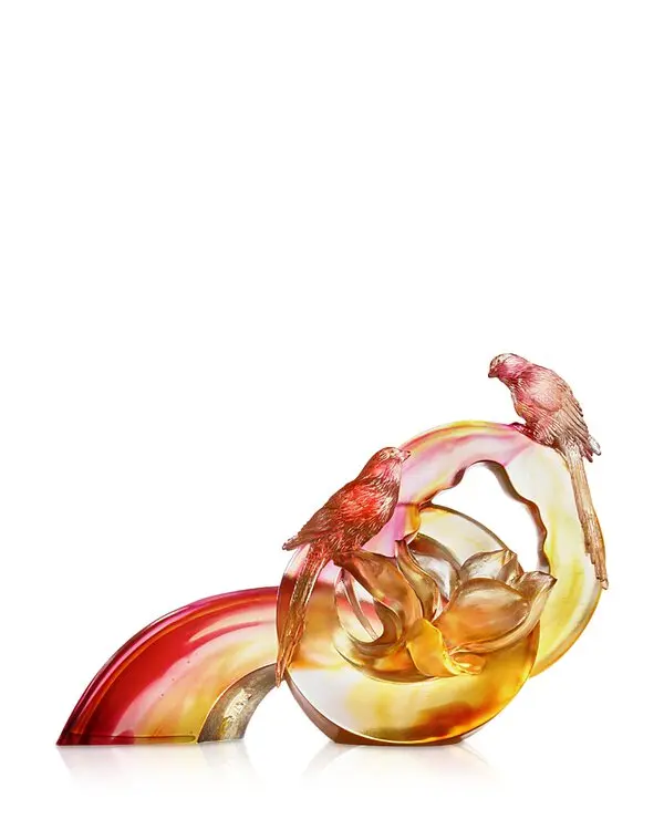 LIULI Ruyi Blooms Magpie & Magnolia Figurine
