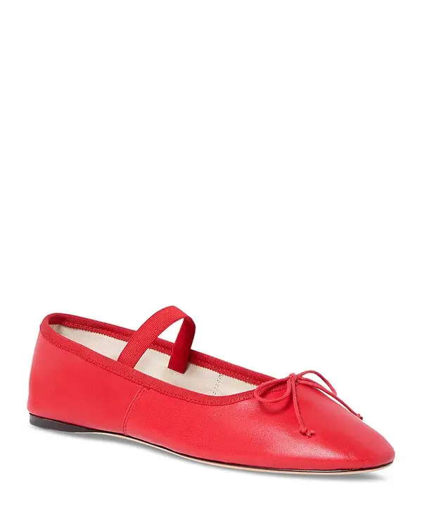 LOEFFLER RANDALL Leonie Ankle Strap Flats - Red