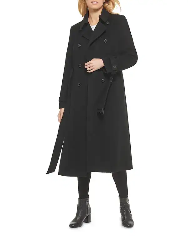 Cole Haan Trench Coat In Black 40% Off Editorialist
