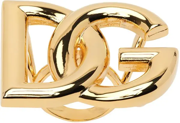 Dolce & Gabbana Gold 'dg' Ring - Zoo00 Oro | Editorialist