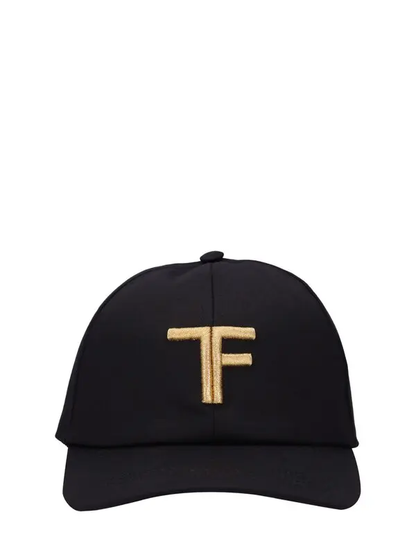 TOM FORD Logo Canvas Cap - Black,gold | Editorialist