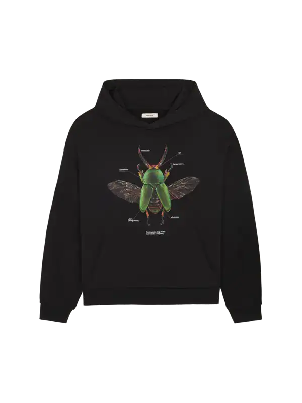 PANGAIA X Levon Biss Sawtooth Beetle Hoodie - Black | Editorialist