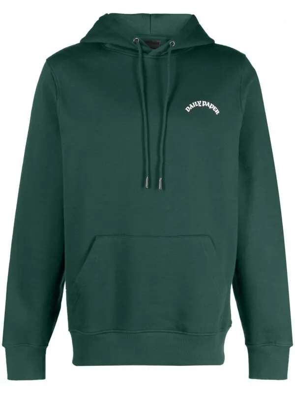 DAILY PAPER Logo-print Cotton Hoodie - Green