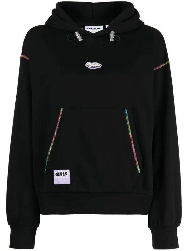 CHOCOOLATE Logo-appliqué Cotton Hoodie