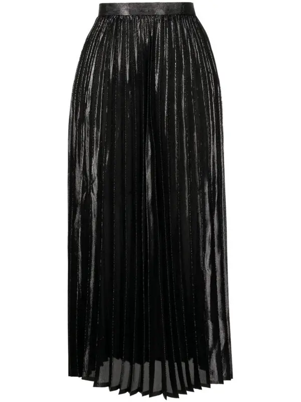 Junya Watanabe Metallic-threading Pleated Skirt