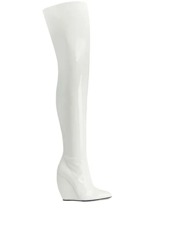 GIUSEPPE ZANOTTI 105mm Preety Boots - White
