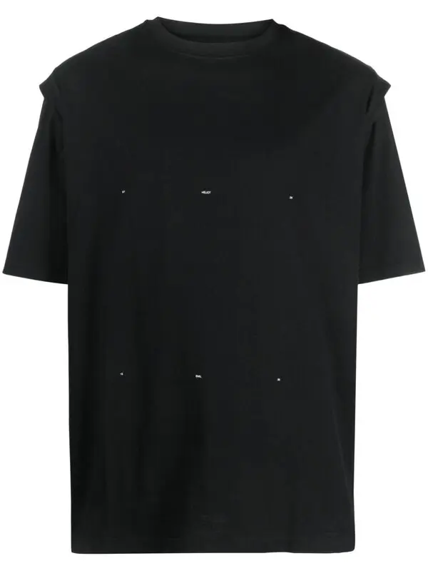 HELIOT EMIL Outline Logo Cotton T-shirt - Black