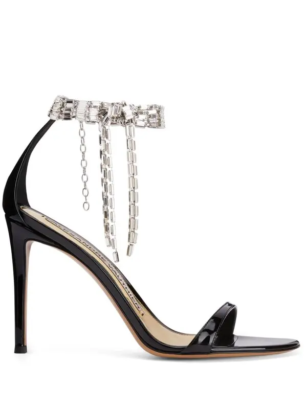 Alexandre Vauthier Tiffany 105mm Crystal-embellished Sandals - Black