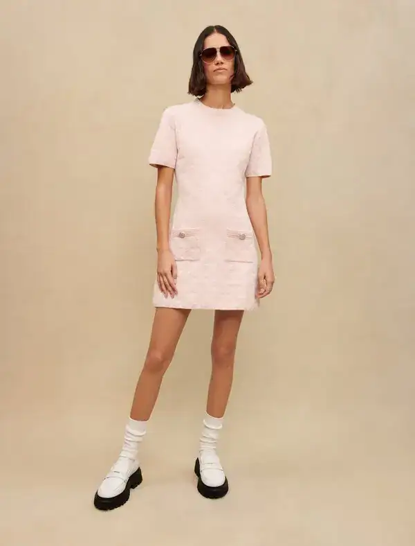 long sleeve off shoulder knit dress Black Off Shoulder Sweater Mini Dress main image 0