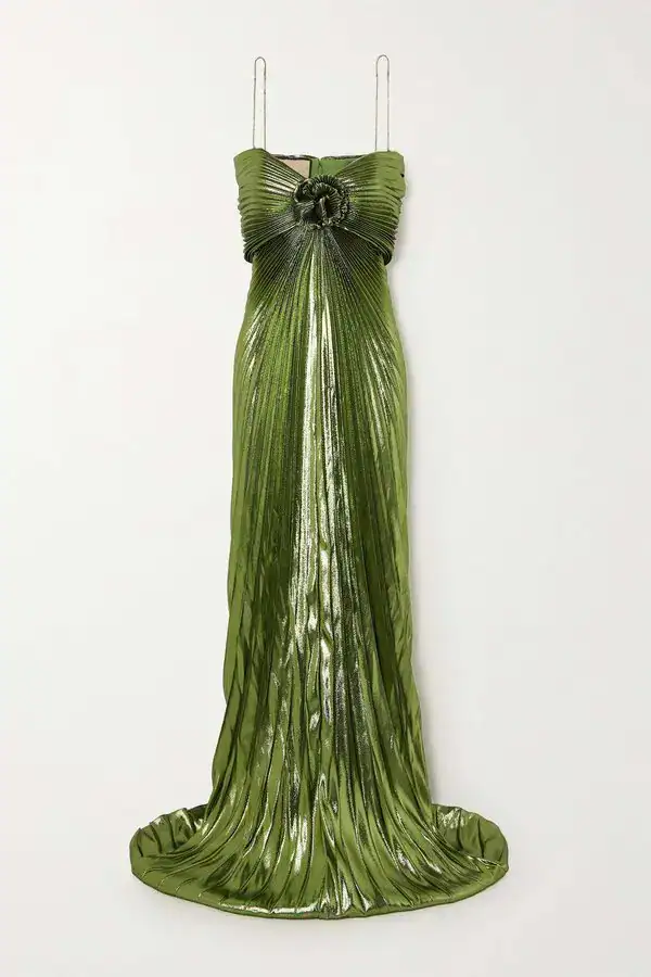 gucci green silk dress Gucci Printed Silk Dress - Green