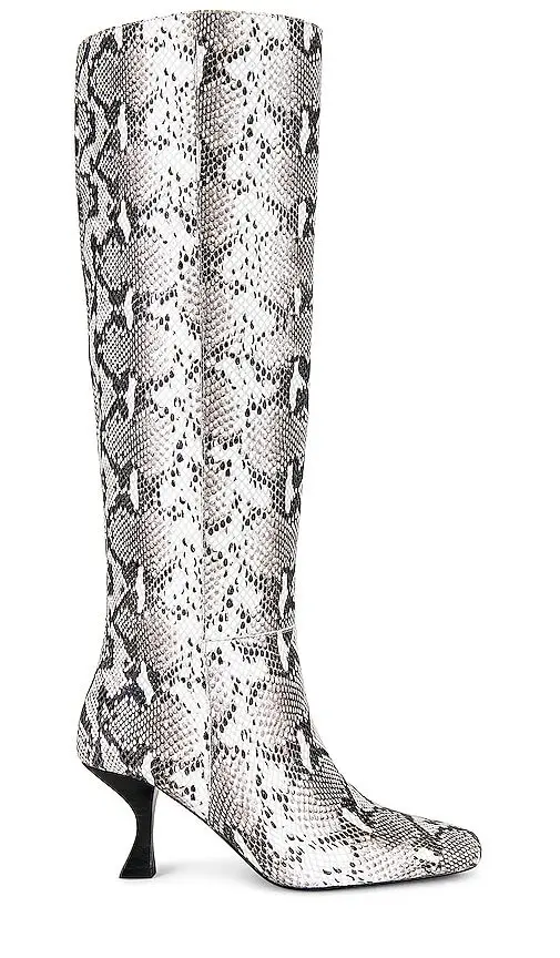 Lpa Idalia Boot In White - Snake Print | Editorialist