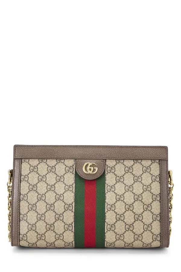 Gucci Original Gg Supreme Canvas Ophidia Shoulder Bag - Beige
