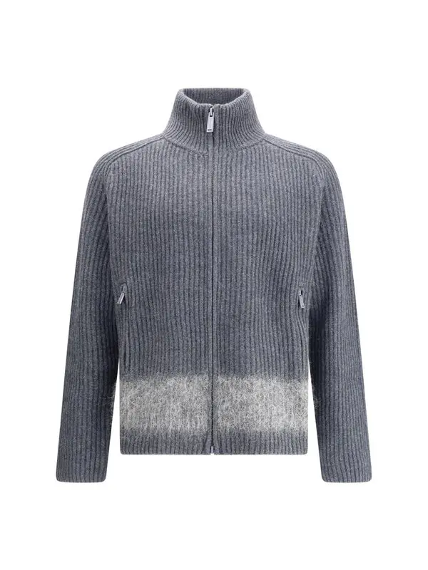 Dsquared2 Ribbed Knit Cardigan - Grey