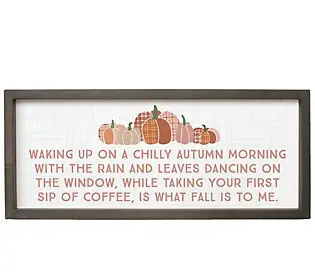 SINCERE SURROUNDINGS 24' Fall Is To Me Farmhous Frame Art