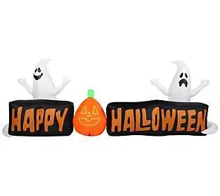 HAUNTED HILL FARM 8-ft. Wide Inflatable Happy H Alloween
