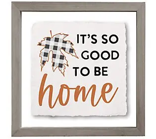 SINCERE SURROUNDINGS 10'home Plaid Leaf Floatin G Frame Art