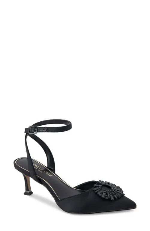 KENNETH COLE Starburst Ankle Strap Pumps - Black