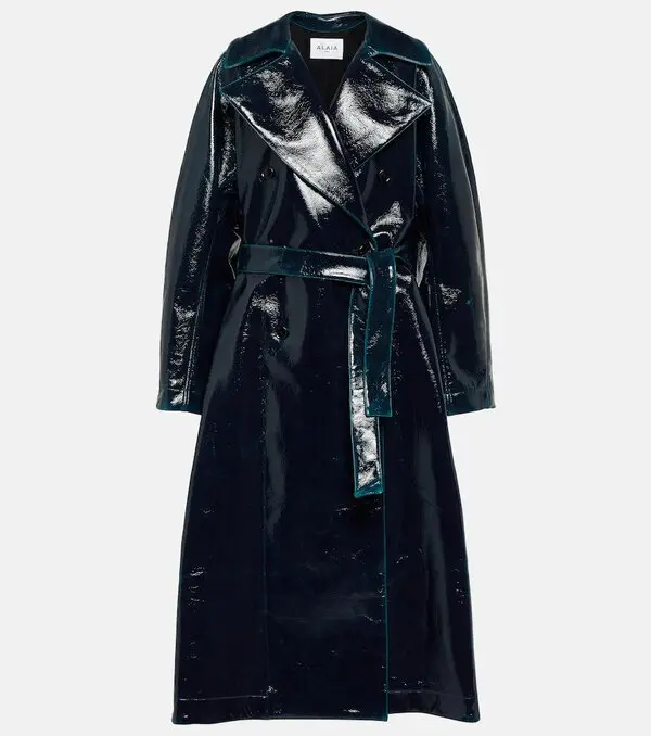 Alaïa Coated Wool-blend Trench Coat