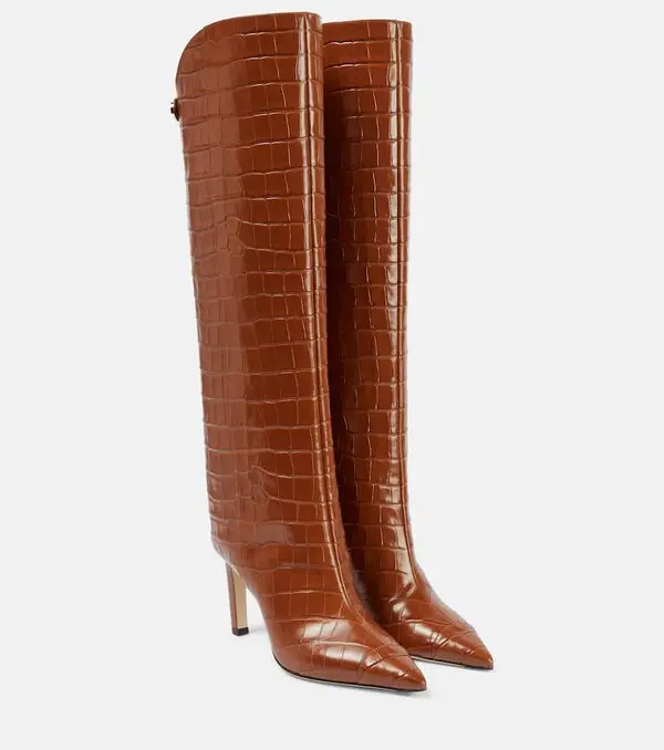 JIMMY CHOO Alizze 85 Leather Knee-high Boots