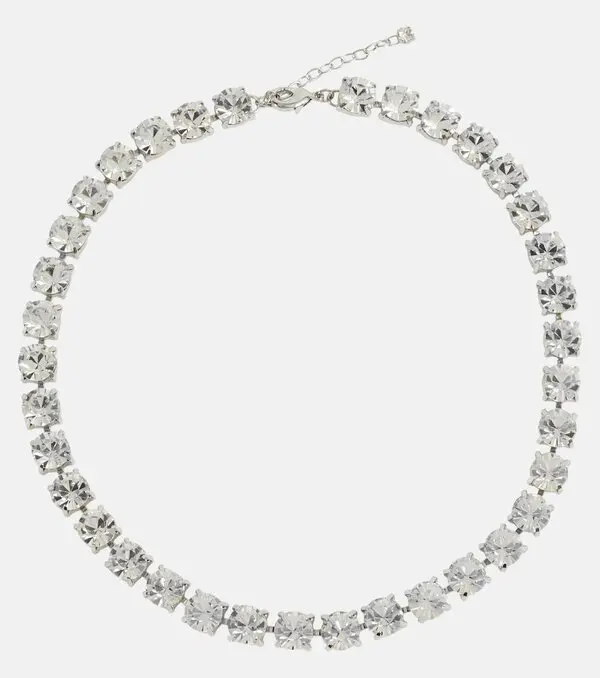 Jennifer Behr Mylah Crystal Necklace In Silver 30% Off