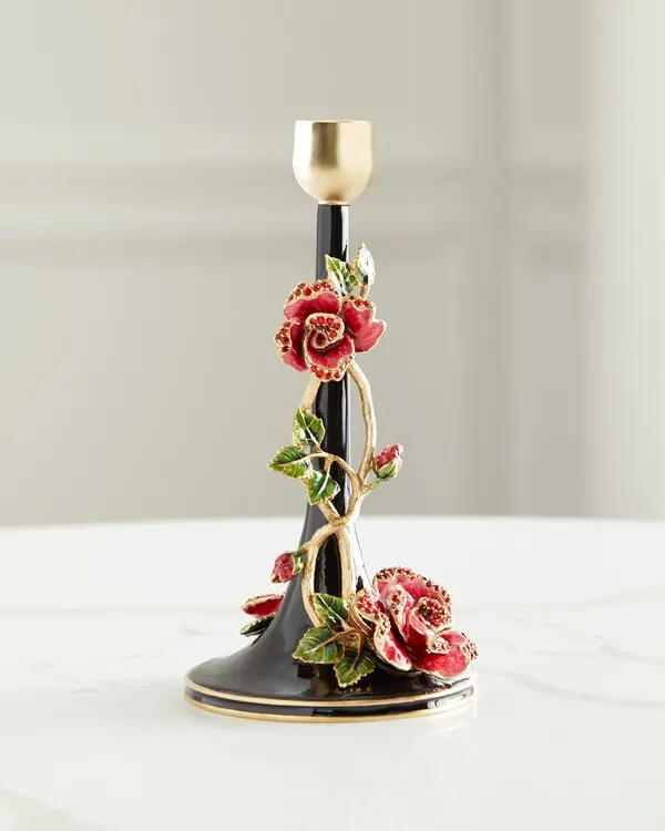 JAY STRONGWATER Nightbloom Single Candlestick