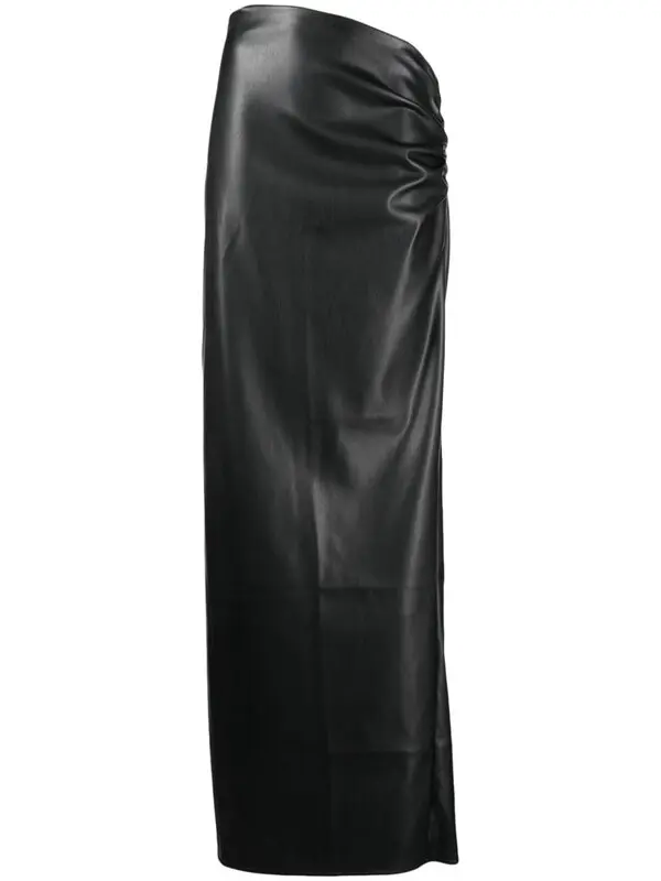 Atlein Ruched High-waist Maxi Skirt