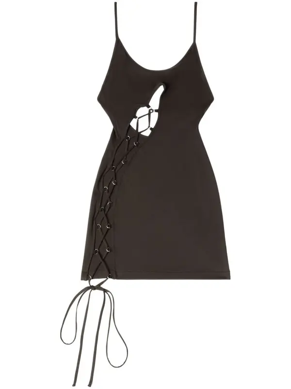 Heron Preston Lace-up Mini Dress