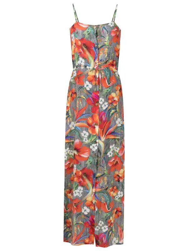 AMIR SLAMA Floral-print Maxi Dress
