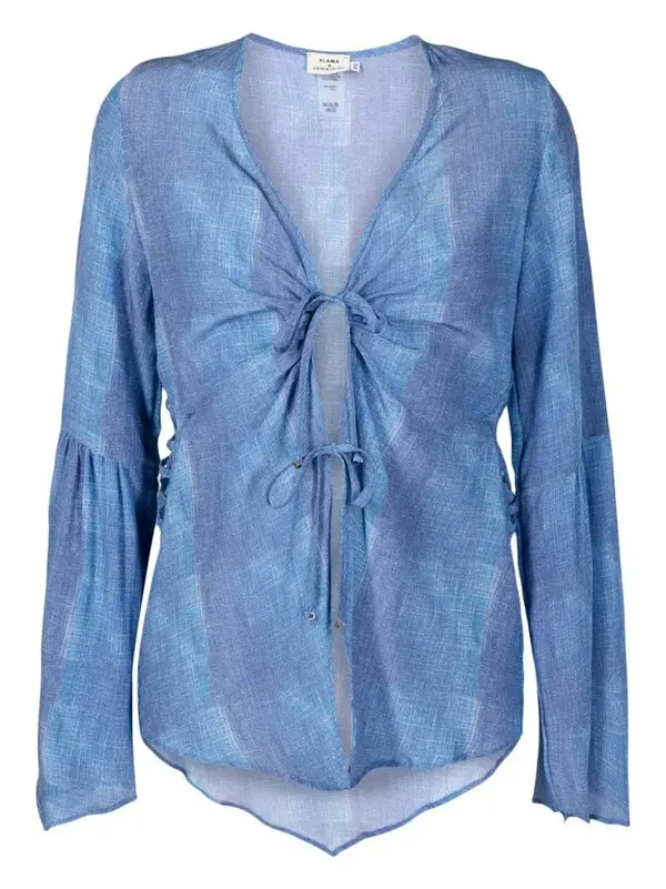 AMIR SLAMA Silk Graphic Kaftan