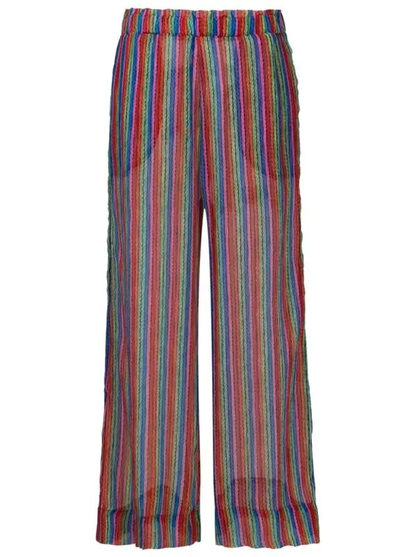 AMIR SLAMA Graphic-print Silk Trousers