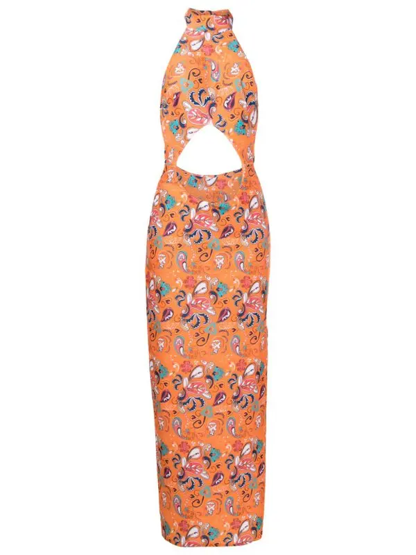 AMIR SLAMA Graphic-print Maxi Dress