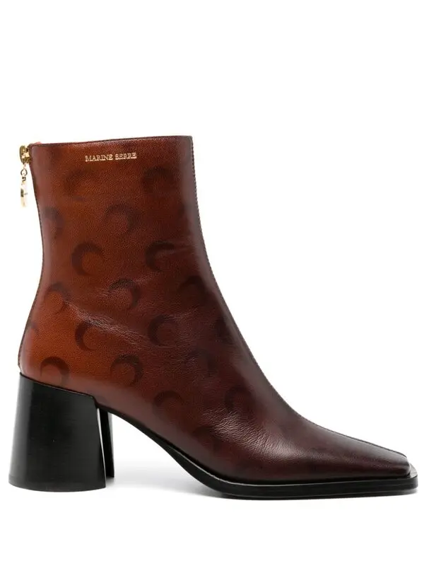MARINE SERRE Airbrushed Crescent Moon-print Boots