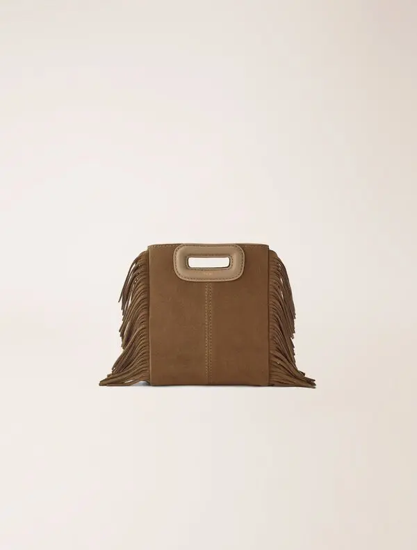 Maje M Suede Mini Bag - Camel