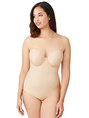Wacoal Red Carpet Strapless Shaping Body Briefer - Sand