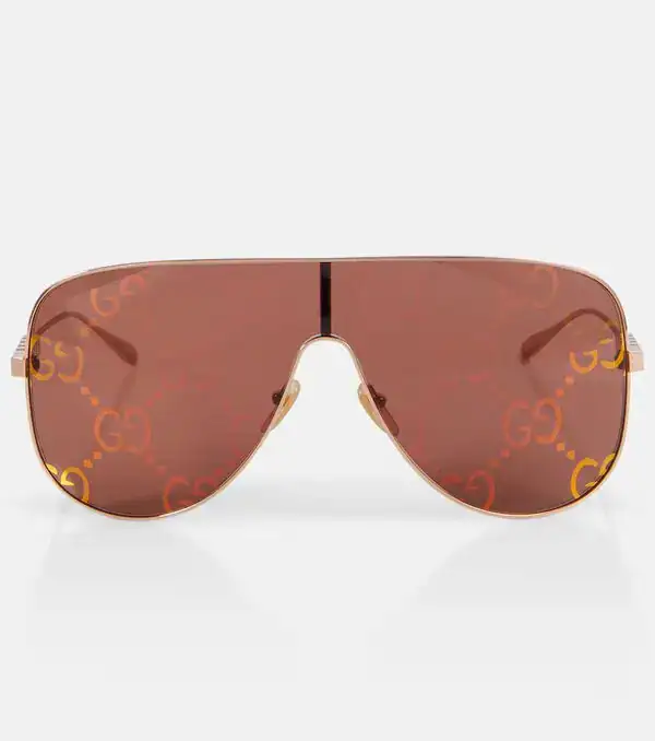 Gucci Gg Shield Sunglasses - Red | Editorialist display picture 3